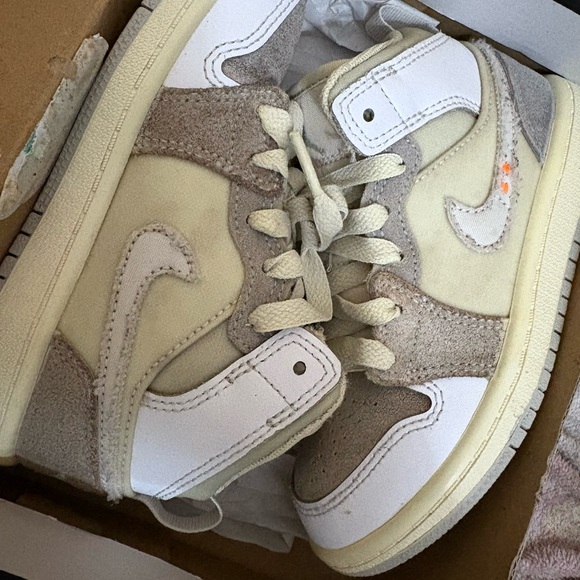 Jordan | Shoes | Jordan White And Cream Sneakers Classic Hightop Design ...